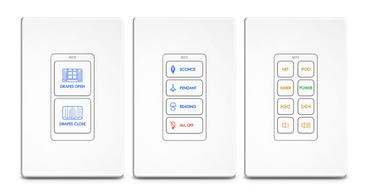 RTI RK1+ (2,4,8 Button) In-Wall Keypad