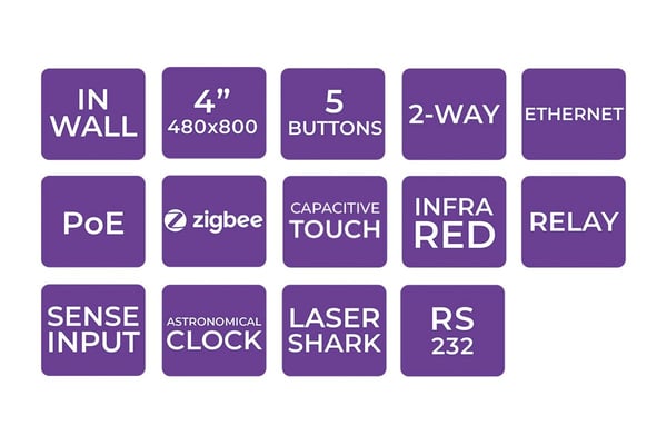 New RTI KX4 4” In-Wall Touchpanel with Control Processor