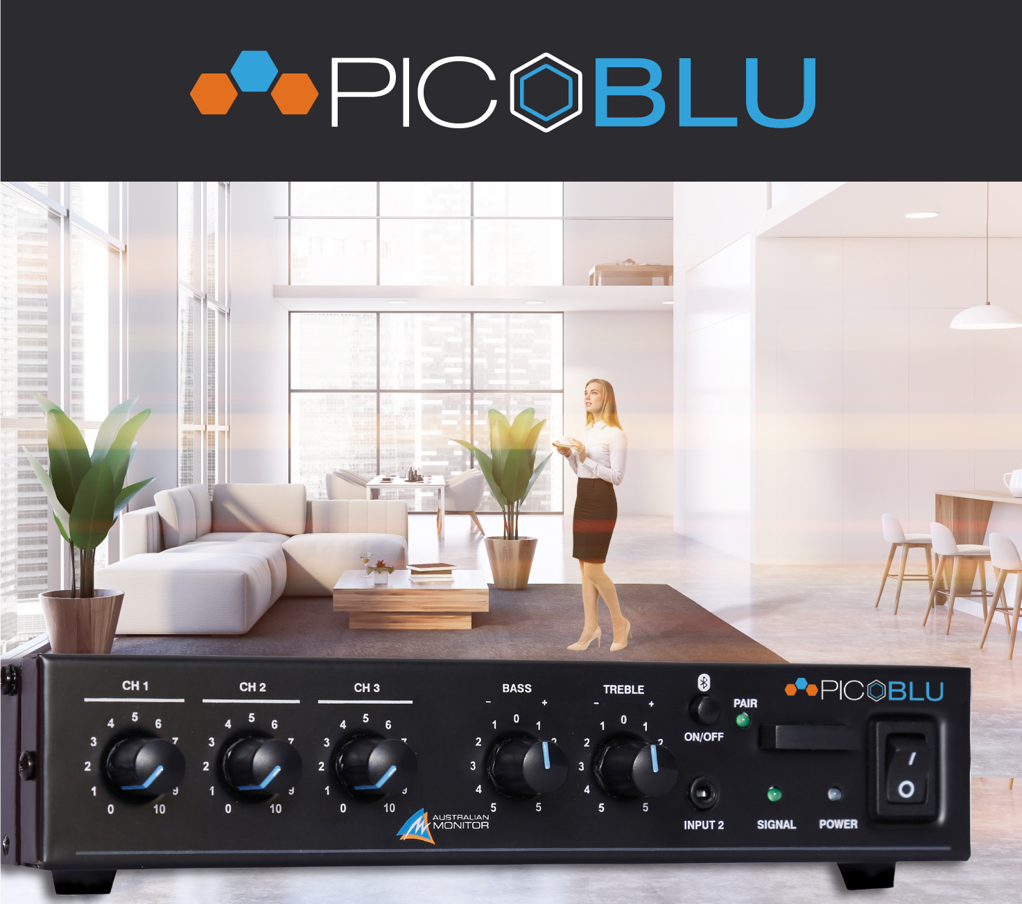 Australian Monitor Picoblu - A true half rack amplifier