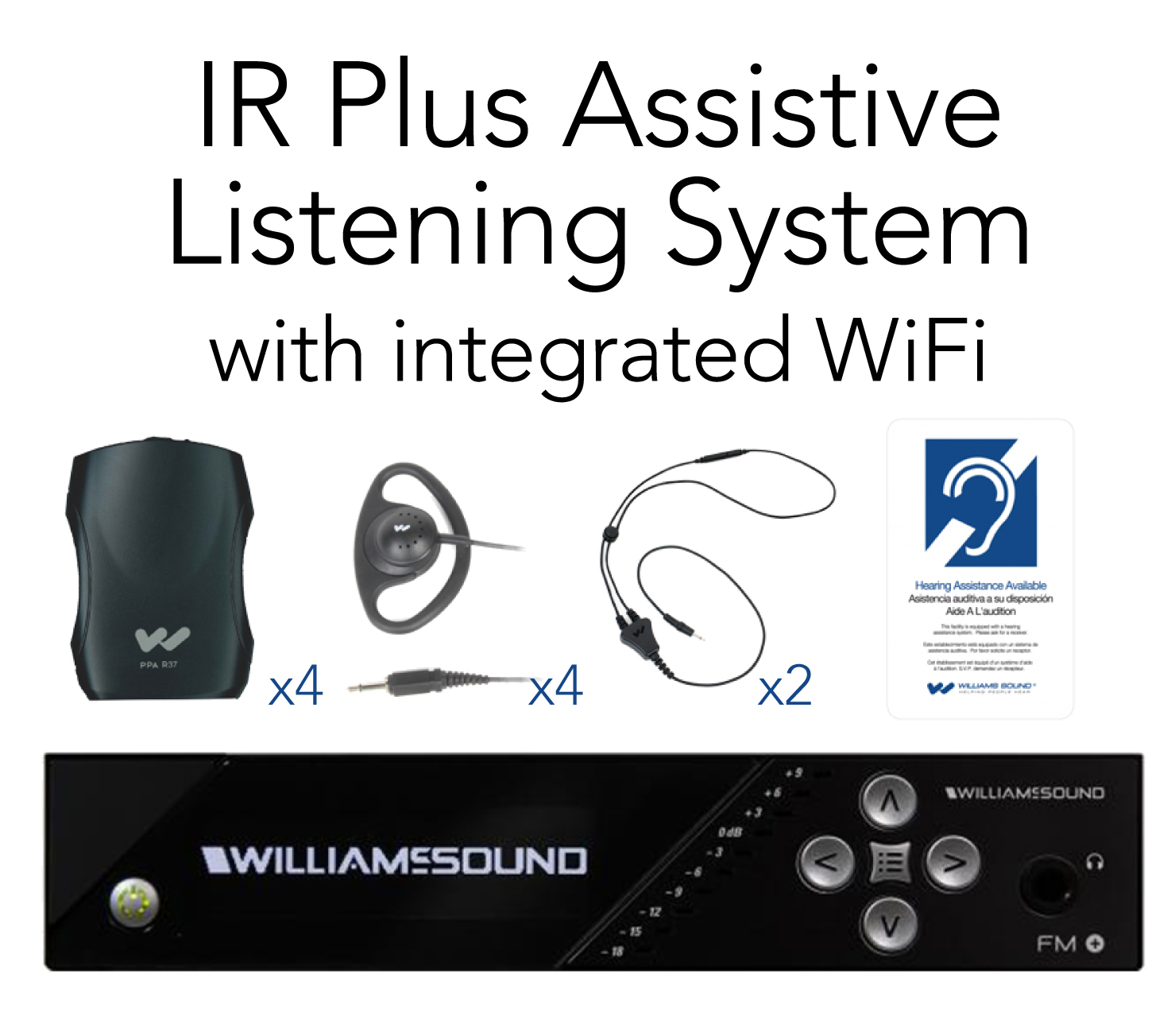 Williams IR Plus Assisted Listening System with integrated WiFi