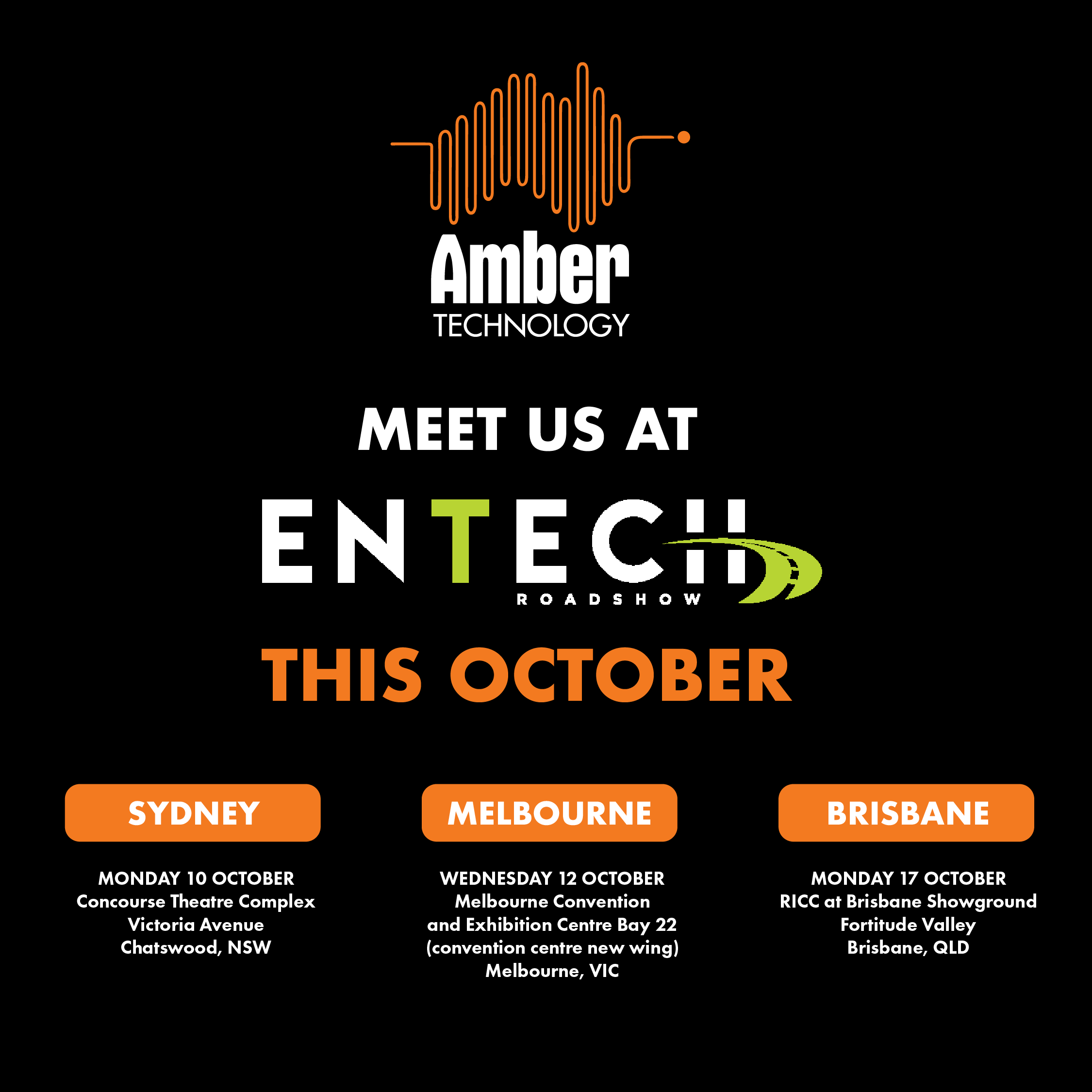 Visit the Amber Technology team at ENTECH 2022